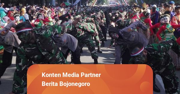 Tari Thengul Kolosal Meriahkan Peringatan HUT TNI di Bojonegoro ...