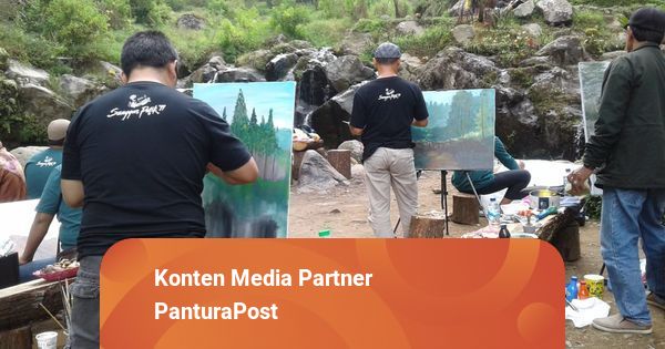 Pelukis Sanggar Putik Tegal Membidik Keindahan Curug Mini Permadi ...