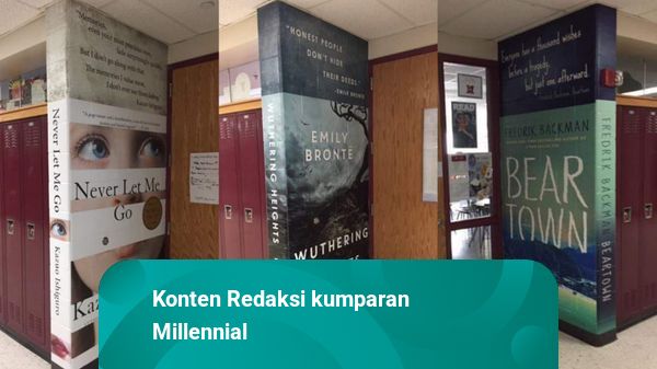 Sekolah di AS Hiasi Dinding Koridor dengan Mural Berbentuk Buku ...