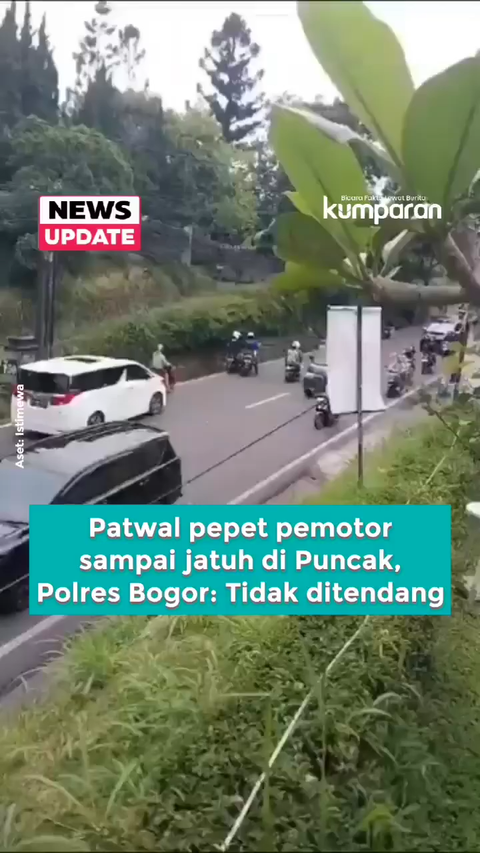 Patwal Pepet Pemotor sampai Jatuh di Puncak