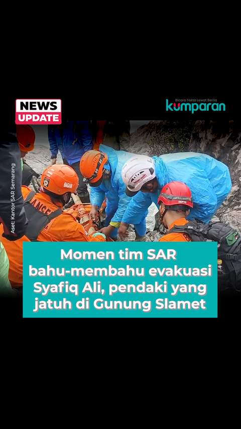 Momen Evakuasi Syafiq Ali yang Jatuh di Gunung Slamet
