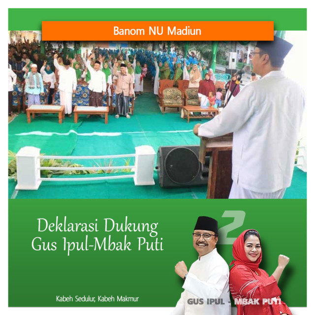 Banom NU Madiun deklarasi dukung Gus Ipul dan Puti, Ini Alasannya ...