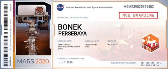 Ada Nama 'Bonek Persebaya' dalam Pesawat NASA Menuju Mars | kumparan.com