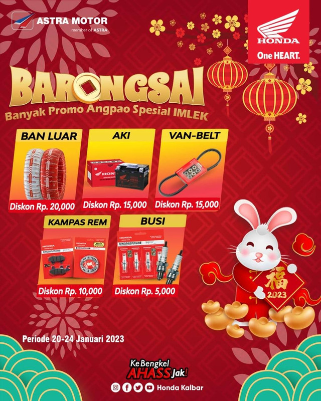 Sambut Tahun Baru Imlek, AHASS Kalbar Beri Promo BARONGSAI | kumparan.com