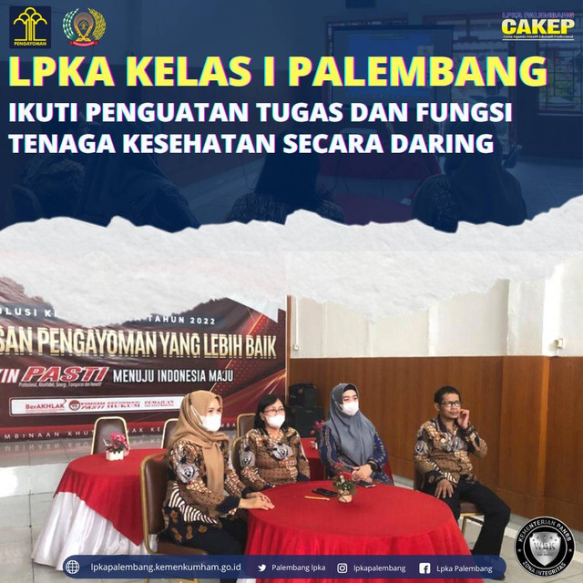 LPKA Palembang Ikuti Penguatan Tugas dan Fungsi Tenaga Kesehatan Secara ...