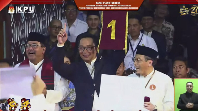 Pilgub Jakarta: RK-Suswono Nomor 1, Dharma-Kun 2, Pramono-Rano 3 | kumparan.com