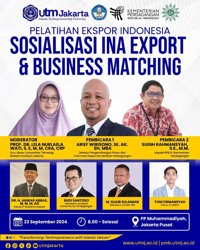 UTM Jakarta : Sukses Gelar Sosialisasi INA EXPORT & Business Matching ...