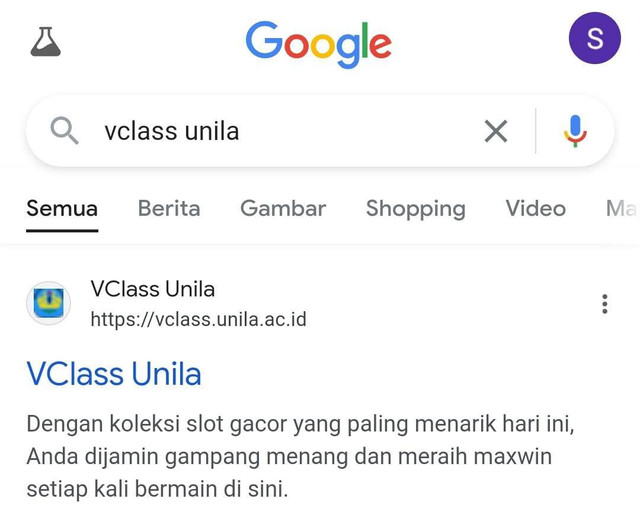Website VClass Universitas Lampung Diretas, Promosi Judi Judol | kumparan.com