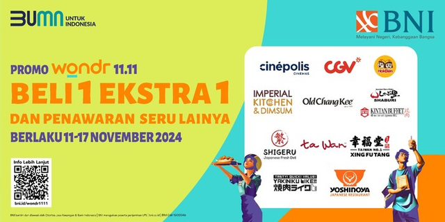 wondr by BNI Hadirkan Berbagai Promo Spesial 11.11 | kumparan.com