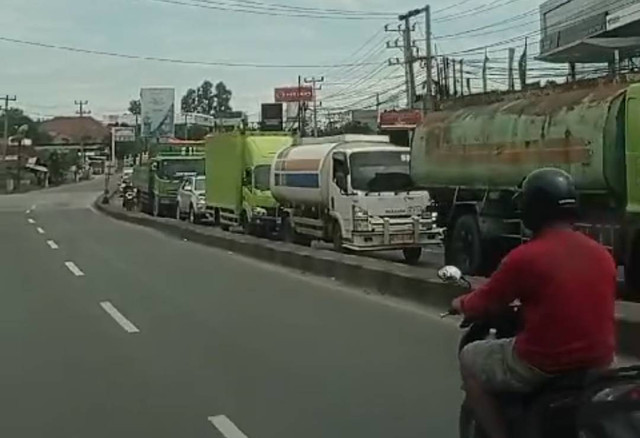 Terjadi Kemacetan Panjang dari Natar hingga Bandar Lampung Akibat Truk ...