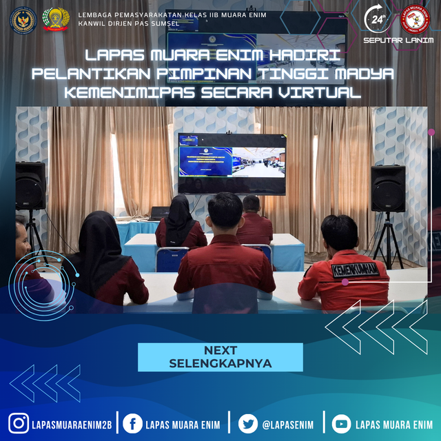 Lapas Muara Enim Hadiri Pelantikan Pimti Kemenimipas Secara Virtual | kumparan.com