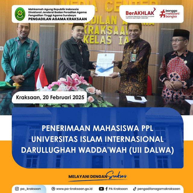 14 Mahasiswa UII DALWA Pasuruan PPL di Pengadilan Agama Kraksaan ...