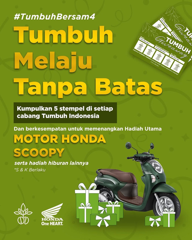 Meriahkan Ulang Tahun Ke-4 Tumbuh, Dapatkan Kesempatan Bawa Pulang ...