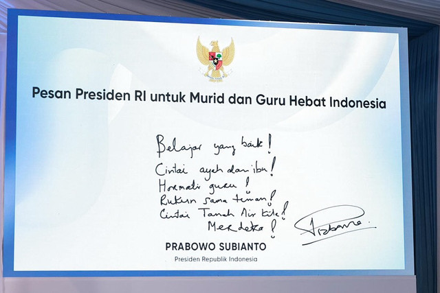 Pesan Prabowo untuk Murid dan Guru: Belajar yang Baik! Cintai Tanah Air ...