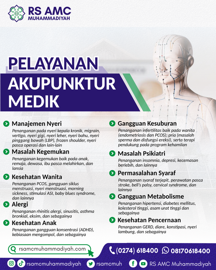 Terapi Akupunktur di RS AMC Muhammadiyah: Jawaban Lebih dari 100 Jenis ...