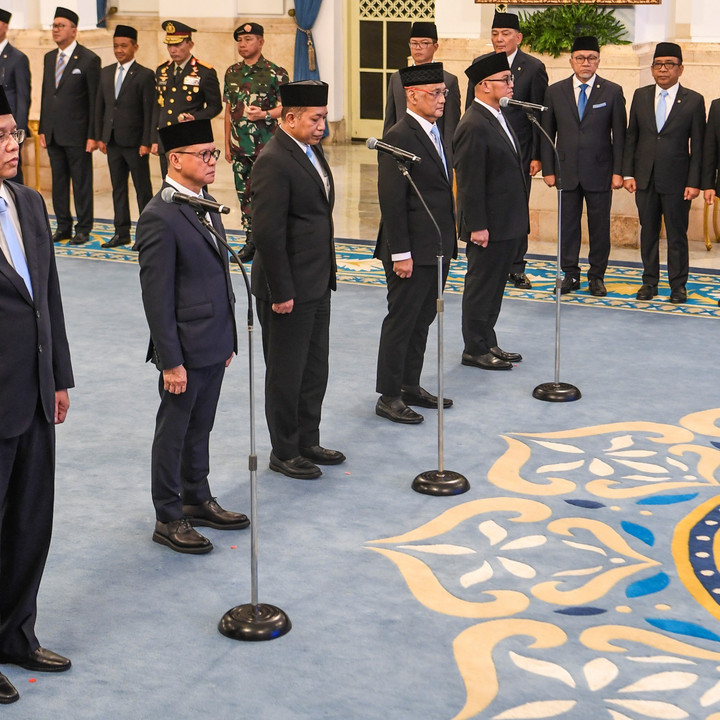 Foto: Prabowo Lantik 4 Menteri dan 1 Wamen di Istana Negara | kumparan.com