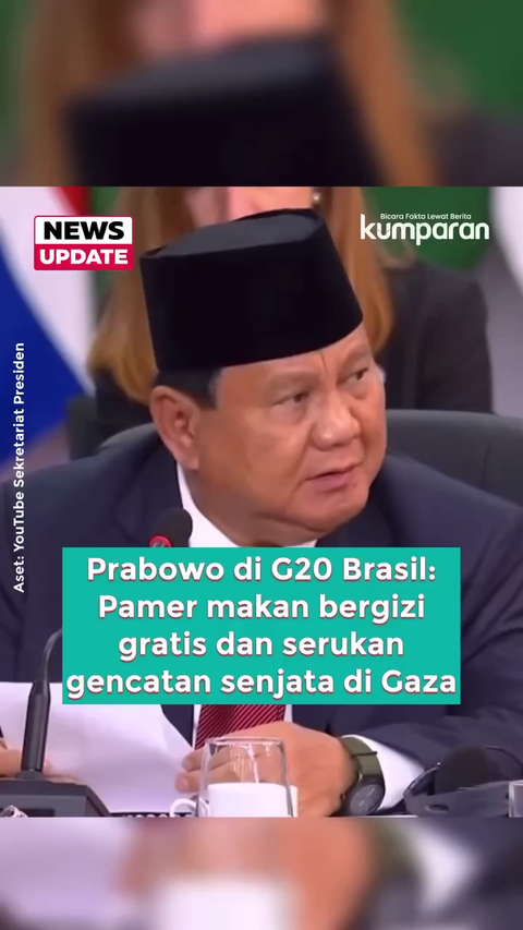 Prabowo Pamer Makan Bergizi Gratis di G20 Brasil