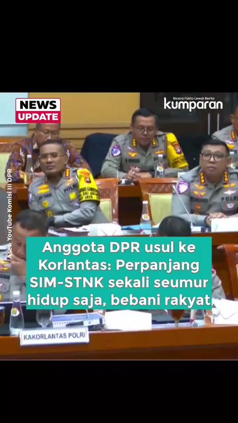 DPR Usul Perpanjang SIM-STNK Sekali Seumur Hidup