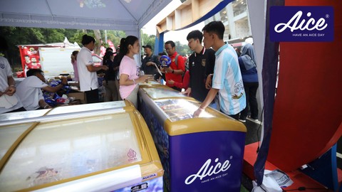 Foto: Keseruan Booth Aice di GBK Bagi-bagi Es krim hingga 'Ketemu' Lionel Messi