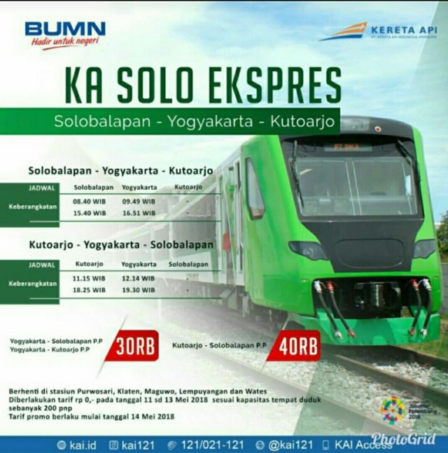 KA Solo Ekspres Resmi Beroperasi Hari Ini, Tarif Rp 30.000-40.000 ...