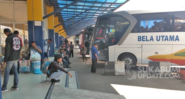 Terminal Kota Sukabumi Mulai Padat, Ini Kota Tujuan Arus Balik Pemudik ...