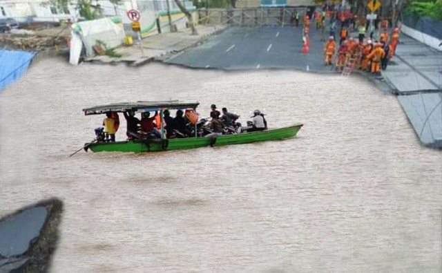 Ngakak! Godzilla sampai Hulk Muncul dari Amblesan Jalan Gubeng ...