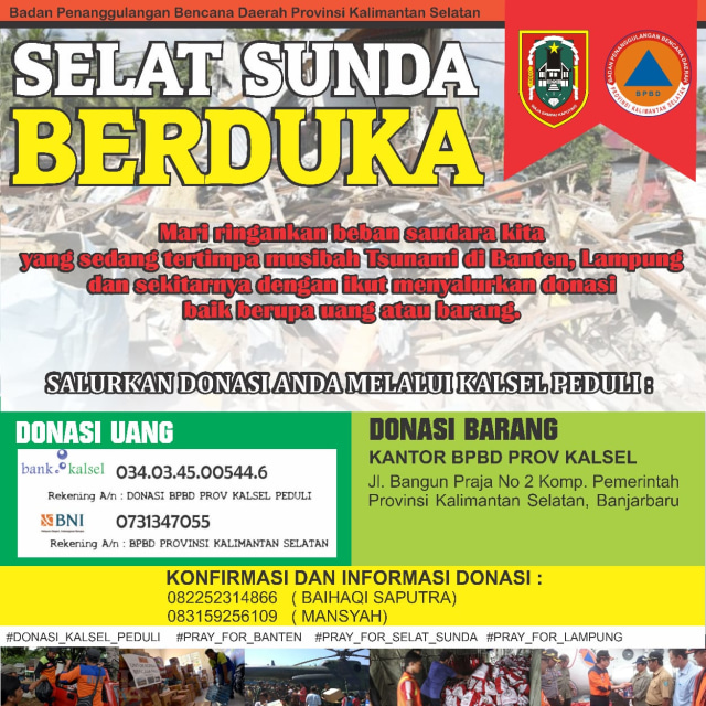 Buka Posko, Gubernur Kalsel Berduka atas Tsunami Selat Sunda | kumparan.com