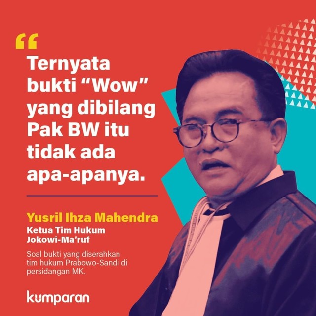 Kata Yusril soal Bukti dari Tim 02 | kumparan.com Kata Yusril soal Bukti dari Tim 02 | kumparan.com
