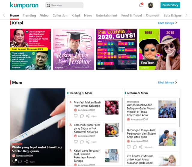 Tampilan Baru Desktop kumparan: Jelas dan Rapi | kumparan.com
