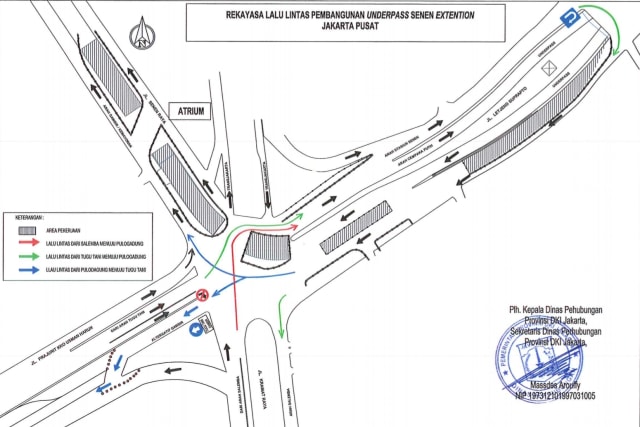 Ada Pembangunan Underpass, Lalu Lintas di Kawasan Senen Dialihkan ...