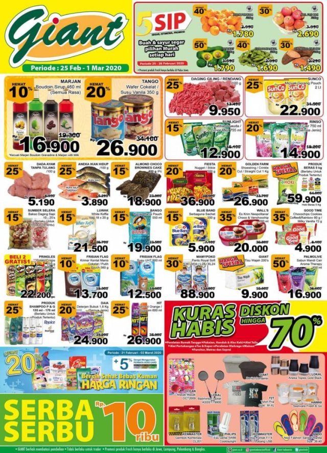 Info Promo Belanja Kebutuhan Keluarga di Giant, 25 Februari - 1 Maret ...