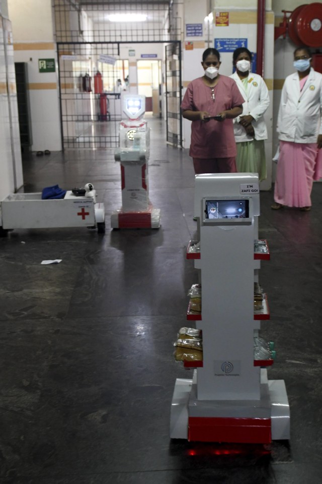 Foto: Rumah Sakit di India Kerahkan Robot untuk Rawat Pasien Corona ...