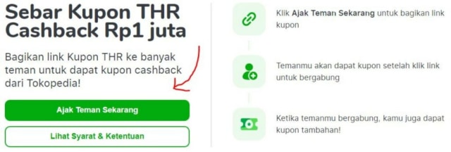 Mau Dapat Rp 1 Juta dari Promo Cashback THR Tokopedia? Begini Caranya ...
