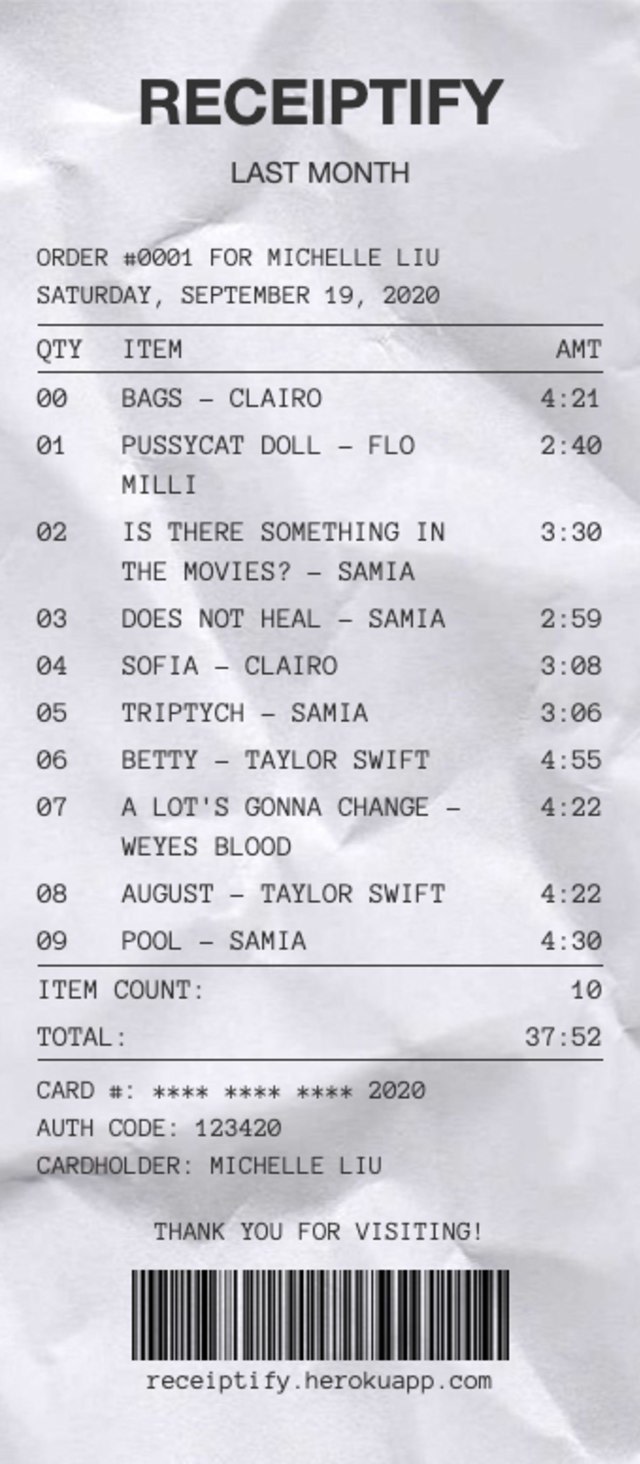 Cara Buat Receiptify Mirip Struk Belanja yang Lagi Viral | kumparan.com