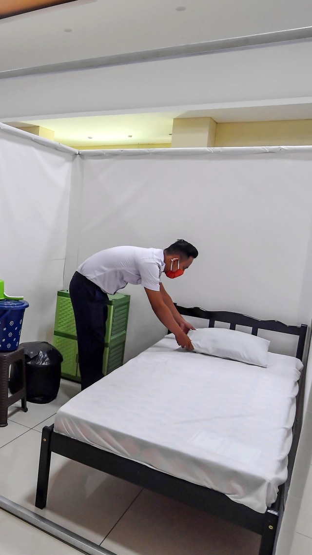 Foto: Bilik Isolasi Mandiri Pasien Corona di GOR Pademangan | kumparan.com