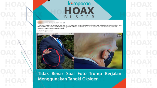 Hoaxbuster: Donald Trump Pasang Saluran Oksigen di Balik Masker ...