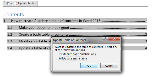 Manually Edit Table Of Contents In Word Nasvetricks