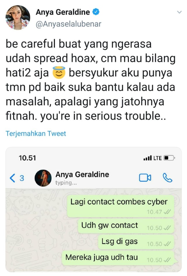Viral Foto Syur Mirip Dirinya, Anya Geraldine: Be Careful Buat yang Sebar Hoaks | kumparan.com