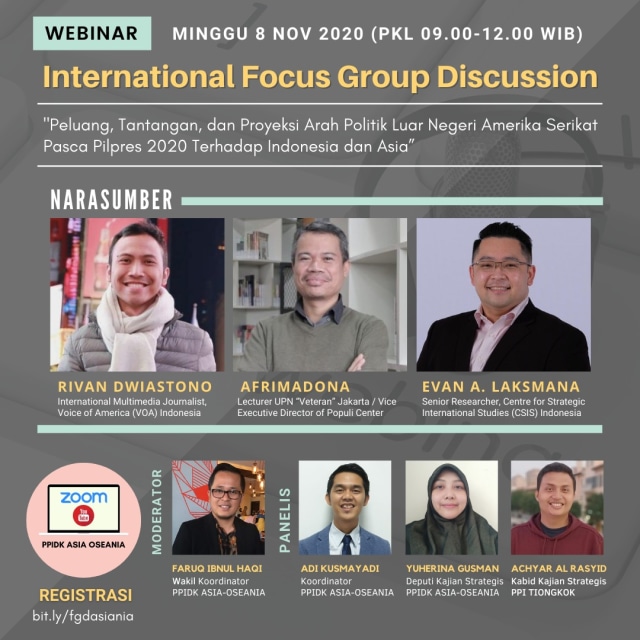 PPIDK Asiania Adakan FGD Internasional Mengenai Dampak Pilpres AS bagi ...