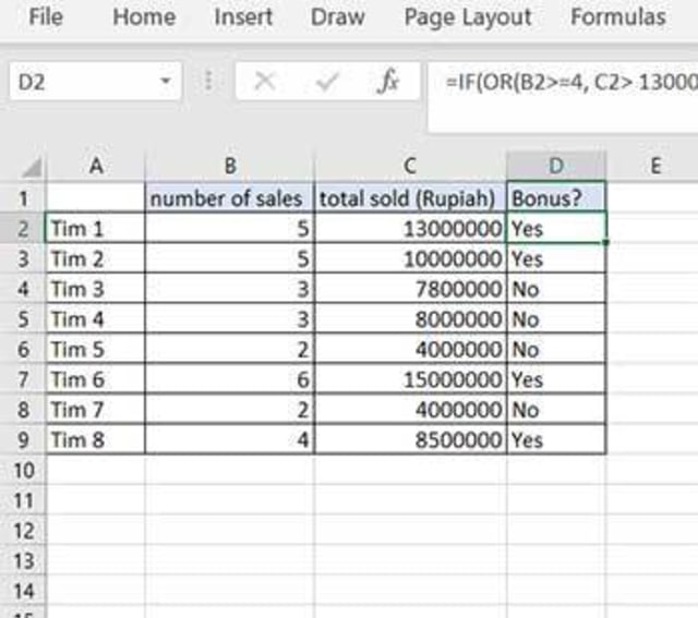 Rumus If Excel yang Mudah Dipahami, Ini Contohnya | kumparan.com