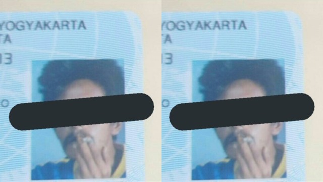 Viral Foto KTP Pria di Yogyakarta Sambil Merokok, Netizen: Sebat Seumur ...