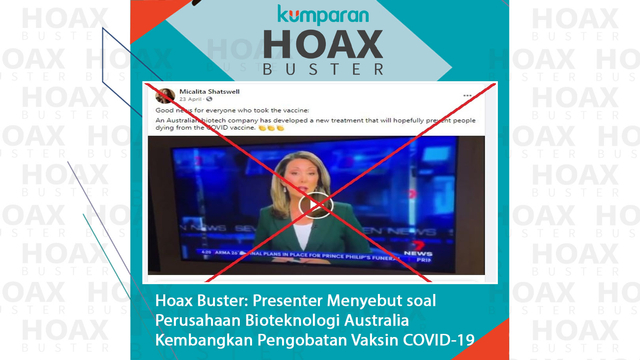 Hoaxbuster: Perusahaan di Australia Kembangkan Pengobatan Dampak Vaksin ...