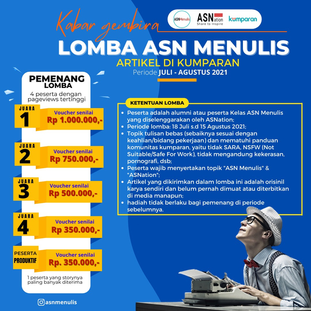 Lomba ASN Menulis Hadir Kembali | kumparan.com