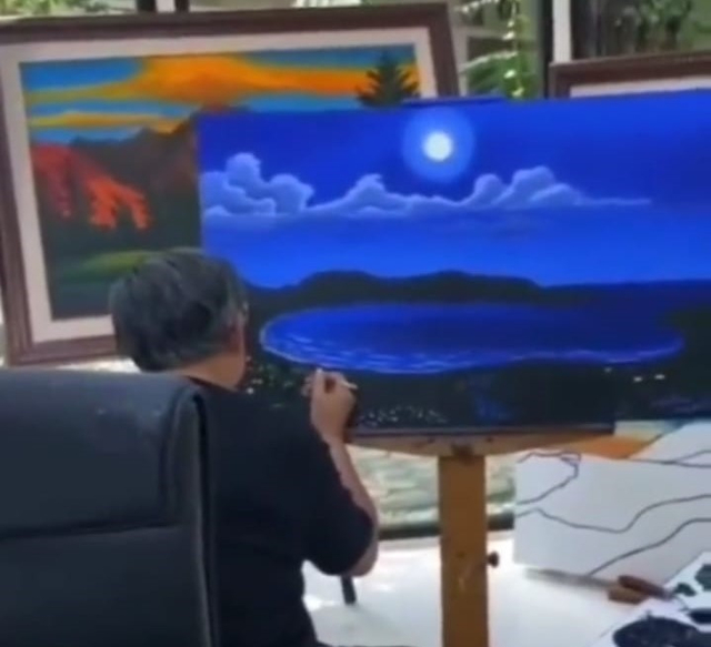 Melihat Studio Lukis Milik SBY, Didominasi Lukisan Pemandangan Alam ...
