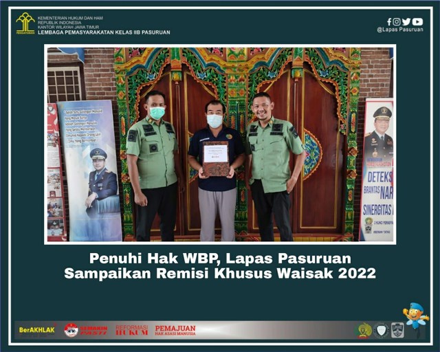 Penuhi Hak WBP, Lapas Pasuruan Sampaikan Remisi Khusus Waisak 2022. | kumparan.com