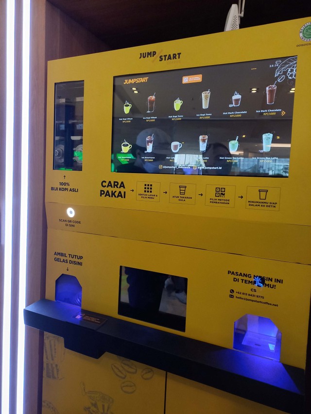 Vending Machine Karya Anak Negeri Ini Sajikan Kopi Indonesia hingga ...