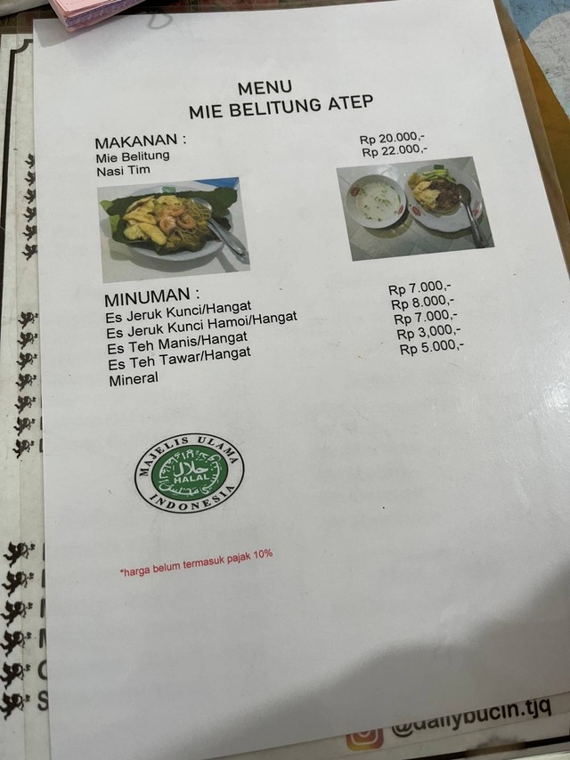 Mi Belitung Atep, Kuliner khas Favorit Para Artis Sejak 1973 | kumparan.com