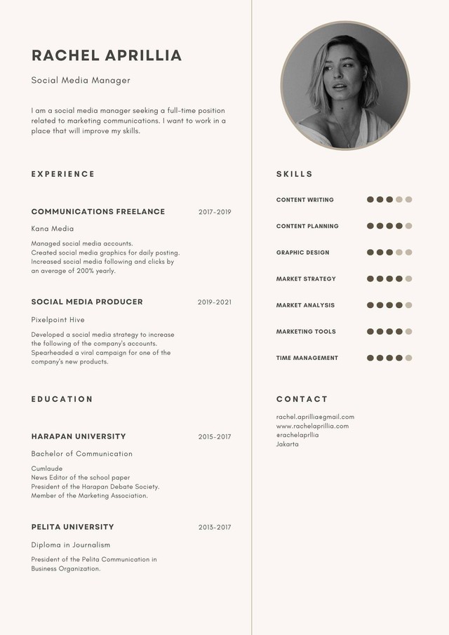 10 Contoh CV Simple dan Mudah Dibuat untuk Melamar Kerja | kumparan.com