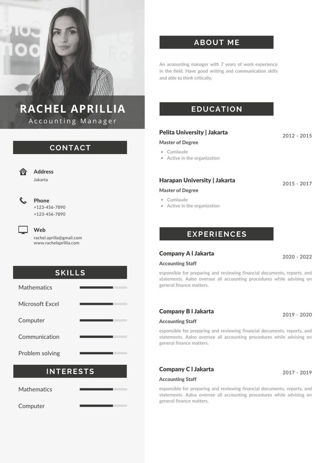 10 Contoh CV Simple dan Mudah Dibuat untuk Melamar Kerja | kumparan.com