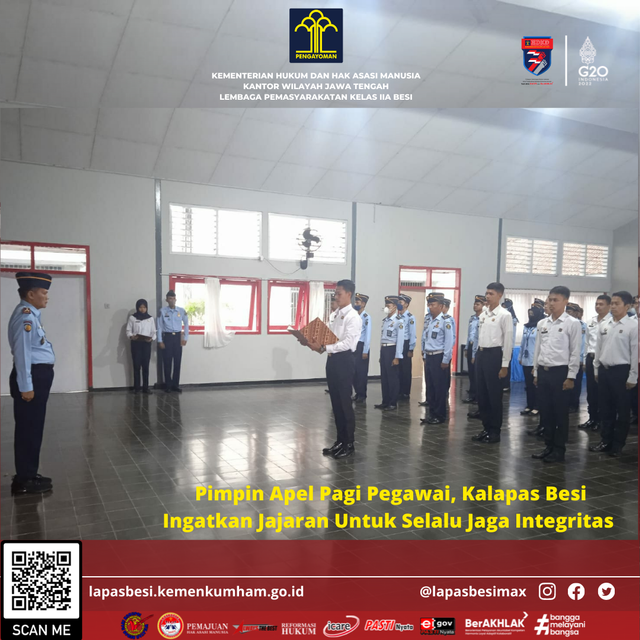 Pimpin Apel Pagi , Kalapas Besi Ingatkan Jajaran Untuk Selalu Jaga ... Pimpin Apel Pagi , Kalapas Besi Ingatkan Jajaran Untuk Selalu Jaga ...